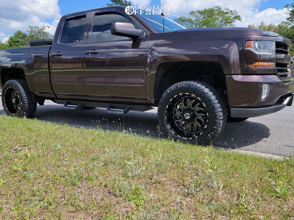 2016 Chevrolet Silverado 1500 with 20x10 -25 TIS 544BM and 275/55R20 ...