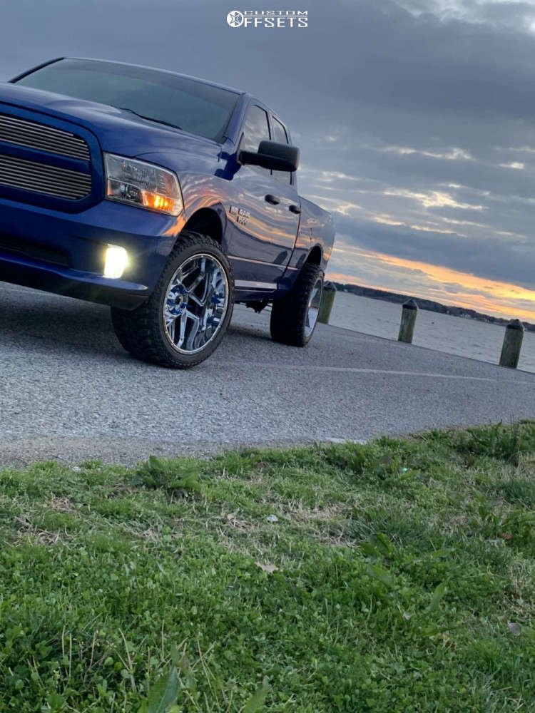 2014 Ram 1500 with 22x12 -51 Vision Sliver and 33/12.5R22 Radar ...
