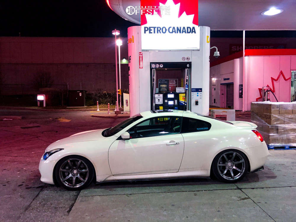 2008 INFINITI G37 with 19x9.5 25 Work Emotion T7r and 255/40R19 Nitto ...