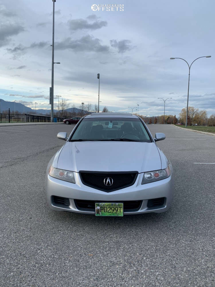 2004 Acura TSX with 18x8 38 Klasse Motorsports Apex and 215/40R18 Goodride and Coilovers ...