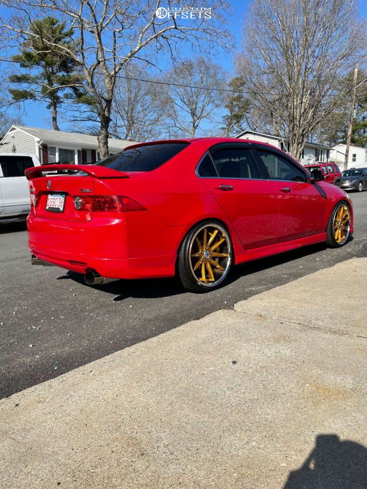 2004 Acura TSX with 20x9.5 35 Asanti 5 Star Spoke and 225/35R20 Nankang ...