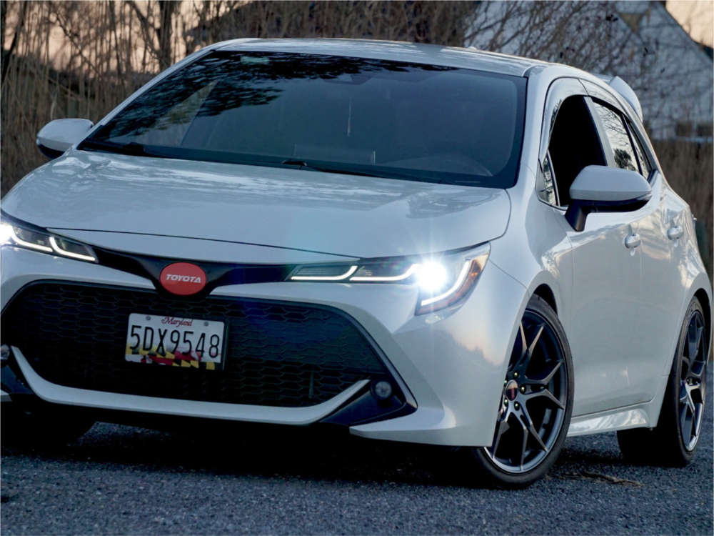 2020 Toyota Corolla with 18x8 45 Enkei Vulcan and 225/40R18 Nitto Neo ...
