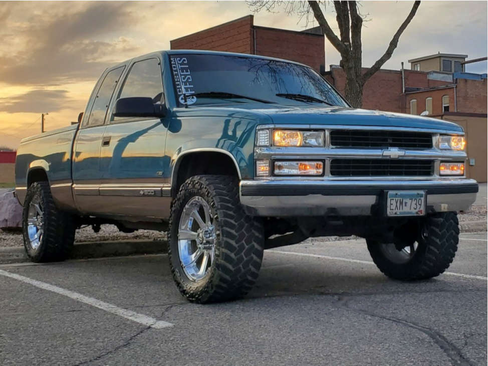 1998 Chevrolet K1500 with 20x10 -7 American Racing ATX188 and 33/12 ...