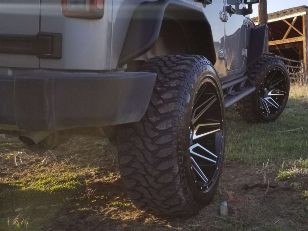 2017 Jeep Wrangler JK with 22x12 -44 XF Offroad Xf-218 and 35/12.5R22 ...