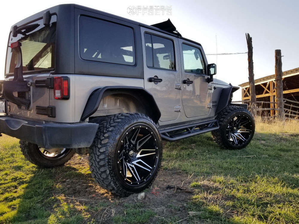 2017 Jeep Wrangler JK with 22x12 -44 XF Offroad Xf-218 and 35/12.5R22 ...