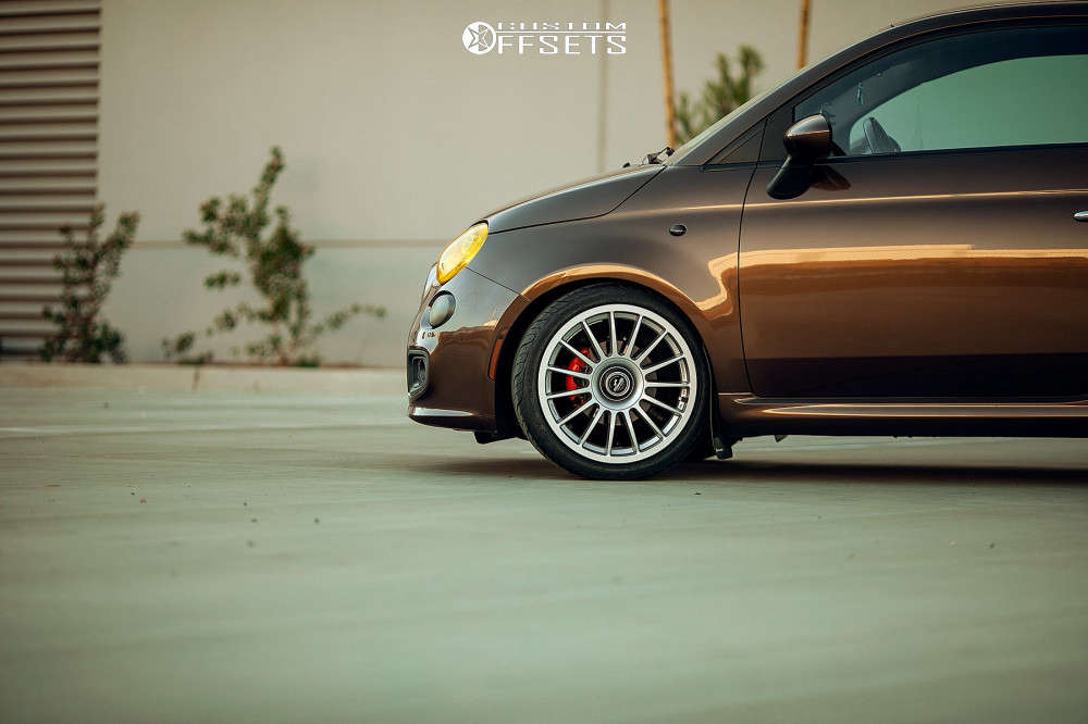 2015 Fiat 500 with 17x7.5 35 Fifteen52 Podium and 215/45R17 Federal 595 ...