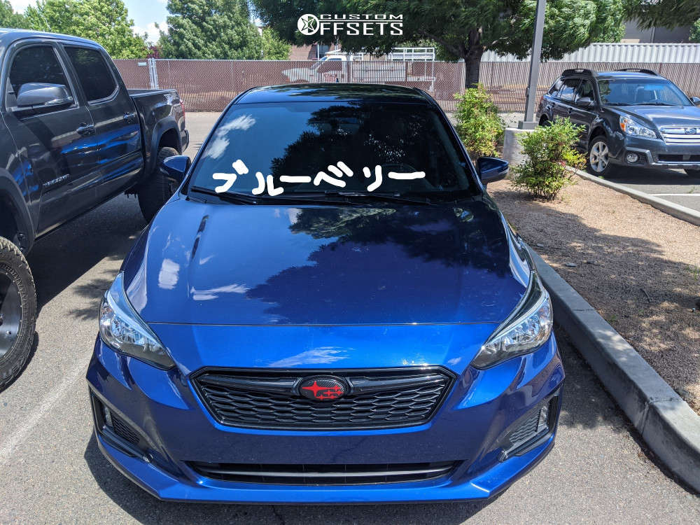 2017 Subaru Impreza with 18x8 35 Enkei Tm7 and 225/40R18 Yokohama Avid ...