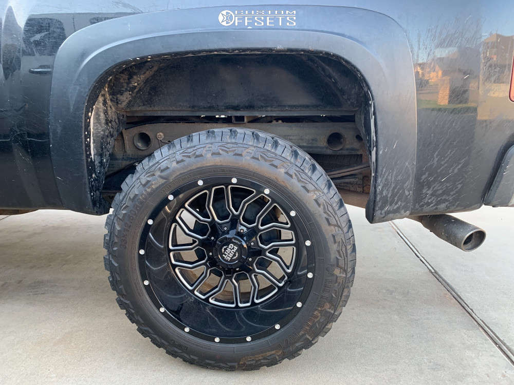 2008 Chevrolet Silverado 1500 with 20x12 -44 Pure Grit Grit and 33/12 ...