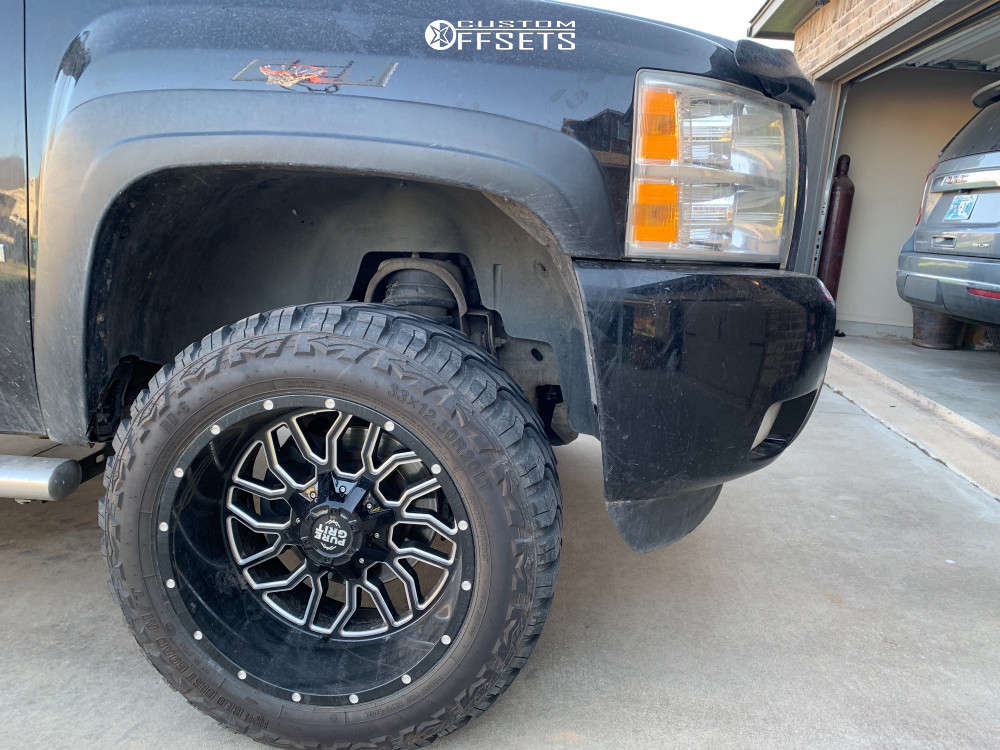 2008 Chevrolet Silverado 1500 with 20x12 -44 Pure Grit Grit and 33/12 ...
