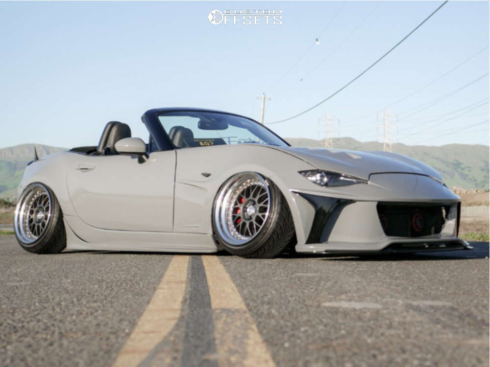 2016 Mazda MX-5 Miata with 17x10 6 Work Meister M1 3p and 215/40R17 ...