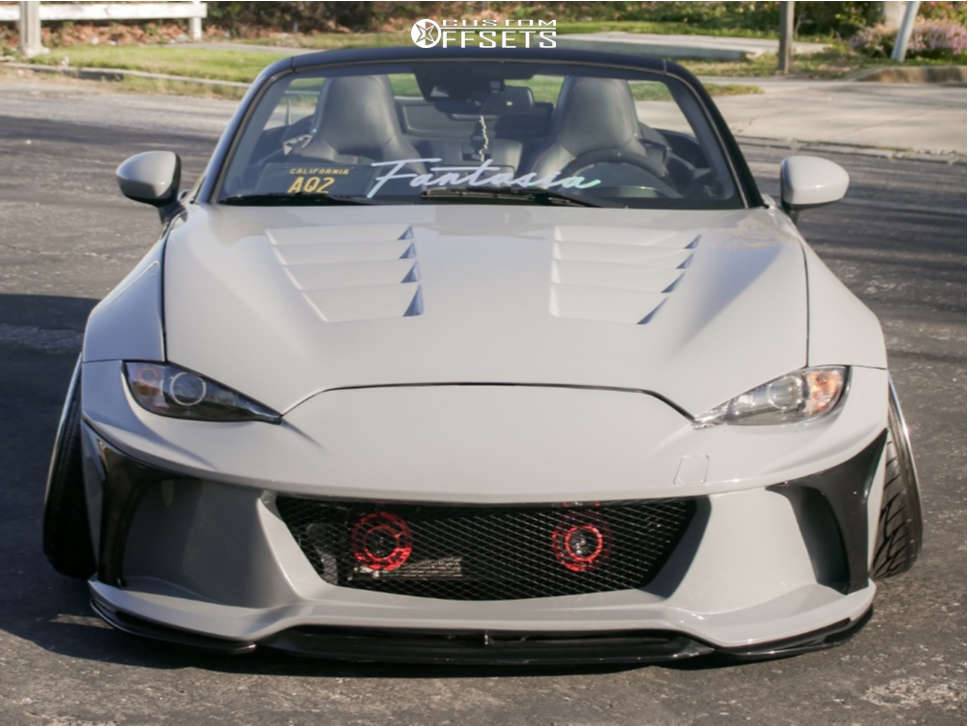 2016 Mazda MX-5 Miata with 17x10 6 Work Meister M1 3p and 215/40R17 ...