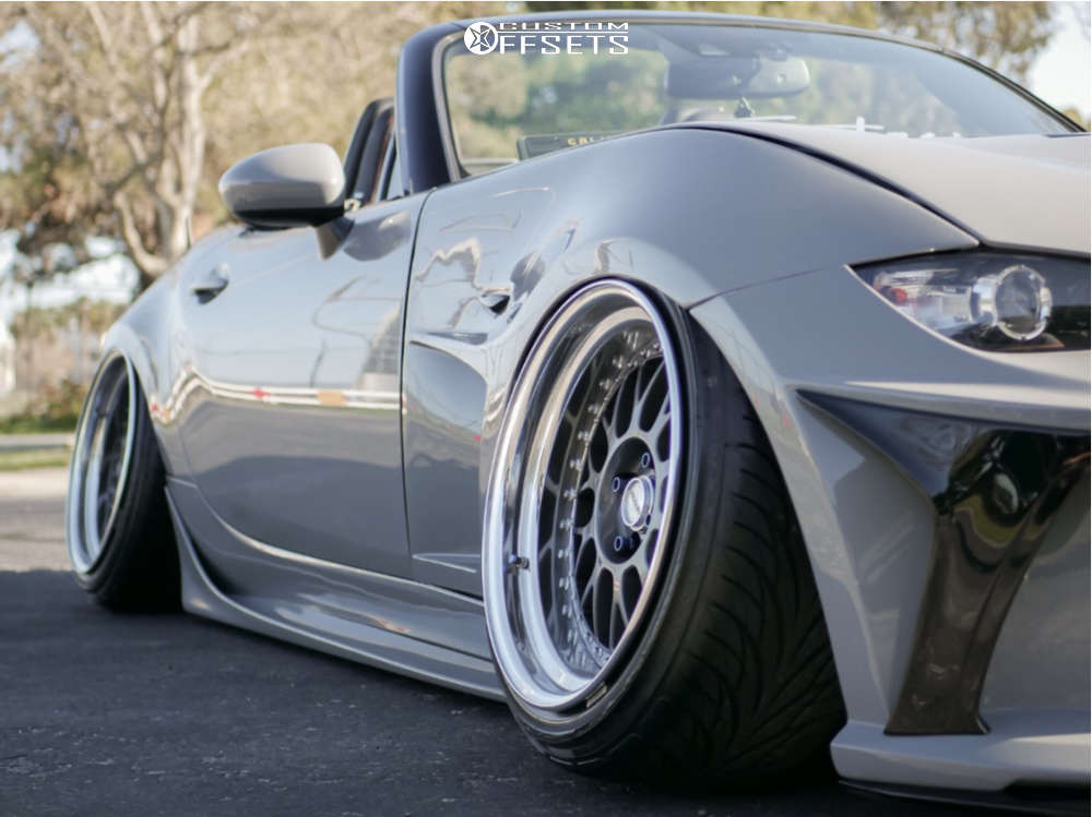 2016 Mazda MX-5 Miata with 17x10 6 Work Meister M1 3p and 215/40R17 ...