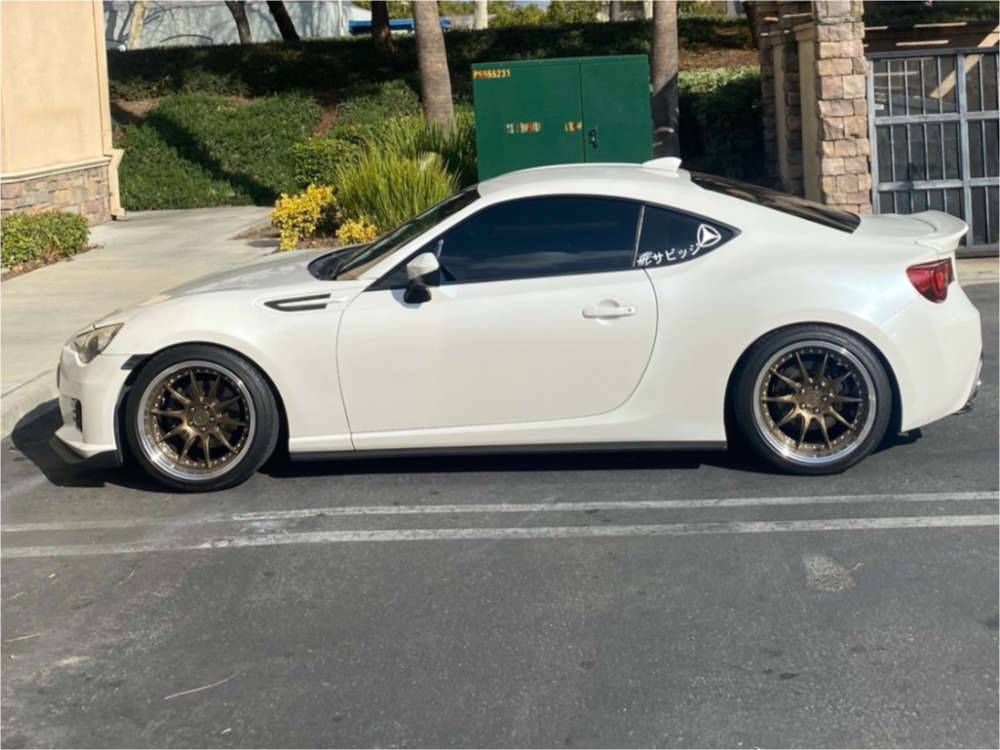 2013 Subaru BRZ with 18x9.5 35 Aodhan Ds07 and 235/40R18 Achilles Atr Sport 2 and Coilovers ...
