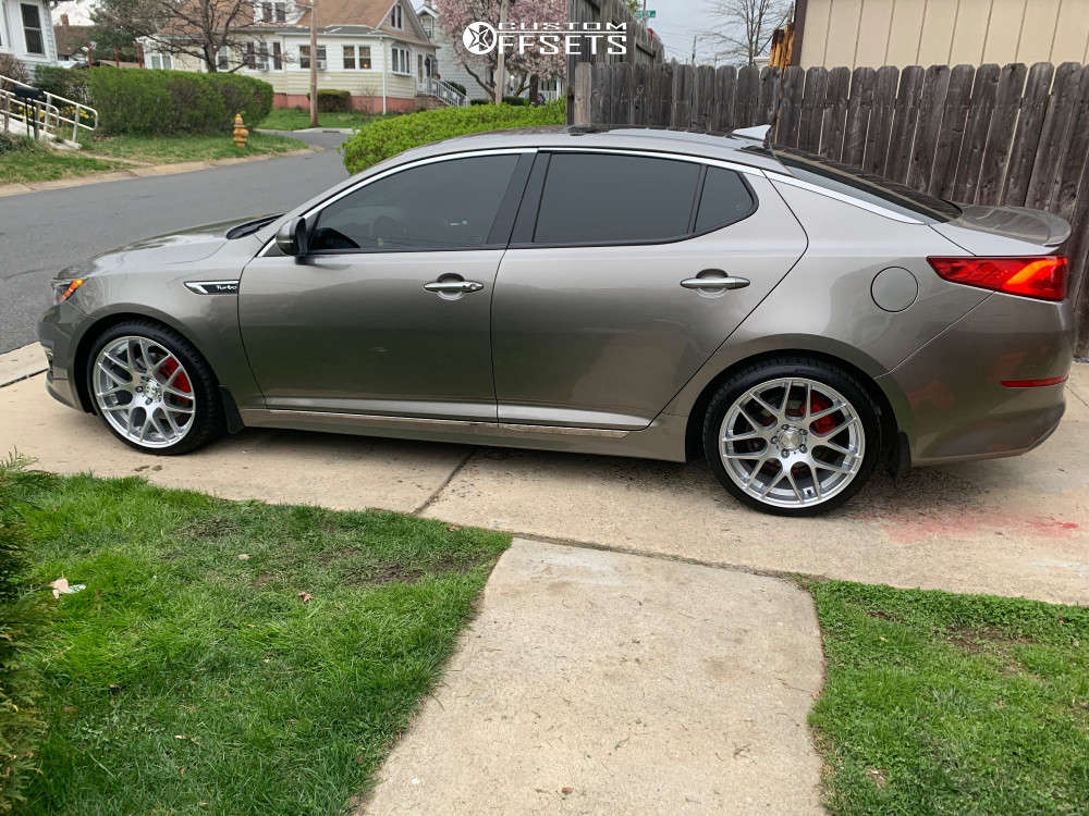 2015 Kia Optima with 19x8.5 35 Euro Tek Uo2 and 235/35R19 Continental ...