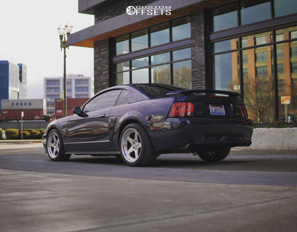 2003 Ford Mustang with 18x9.5 22 Kansei Knp and 265/35R18 General G-max ...