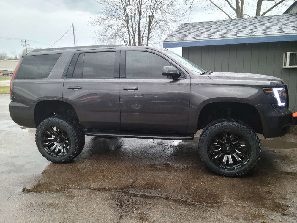 2015 Chevrolet Tahoe with 22x10 Fuel Blitz and 35/12.5R22 Fuel Gripper ...