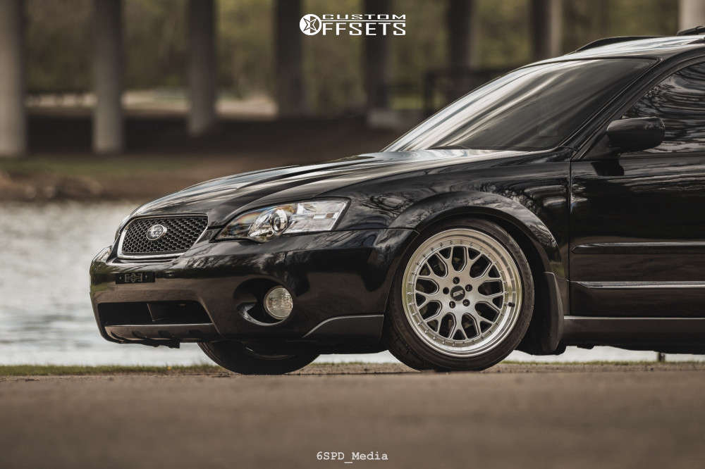 2006 Subaru Outback with 18x8.5 30 ESR Cs1 and 225/40R18 Firestone ...