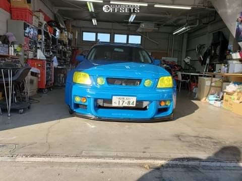 1999 Nissan Stagea with 19x10.5 -50 Work Meister S12p and 255/30R19 ...