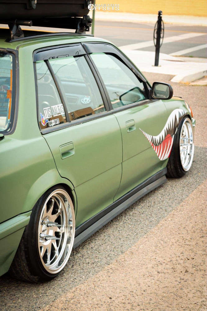 1990 Honda Civic with 16x9 15 Whistler Kr7 and 195/40R16 Federal ...