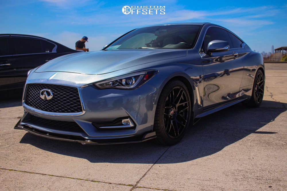 2018 INFINITI Q60 with 19x9 35 Curva C300 and 255/45R19 Michelin Pilot ...