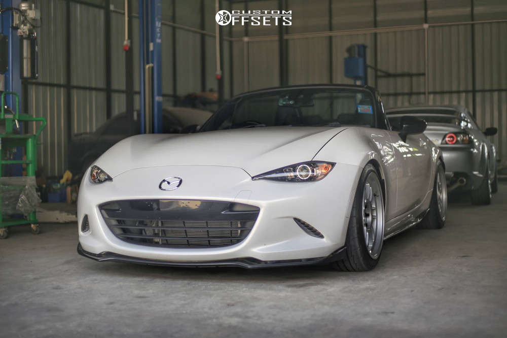 2016 Mazda MX-5 Miata with 17x8 35 Enkei Rpf1 and 205/45R17 Bridgestone ...