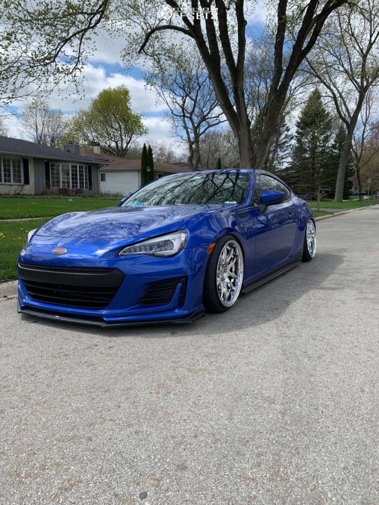 2017 Subaru BRZ with 18x9.5 35 Aodhan Ds02 and 215/35R18 Nankang Ns-20 and Air Suspension ...