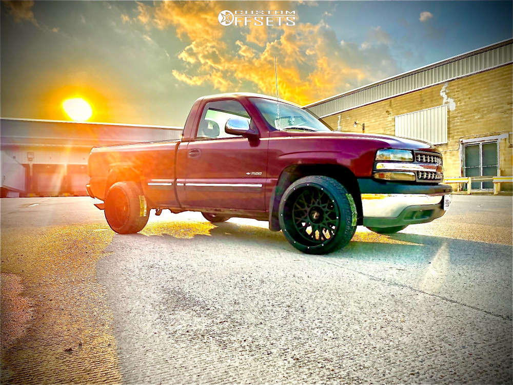 2002 Chevrolet Silverado 1500 with 22x12 -51 Vision Rocker and 265 ...