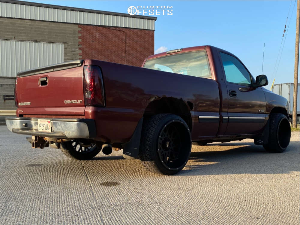 2002 Chevrolet Silverado 1500 with 22x12 -51 Vision Rocker and 265 ...