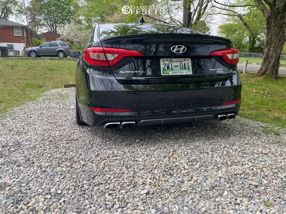 2015 Hyundai Sonata with 18x8.5 35 Shift Spring and 235/40R18 Laufenn S ...