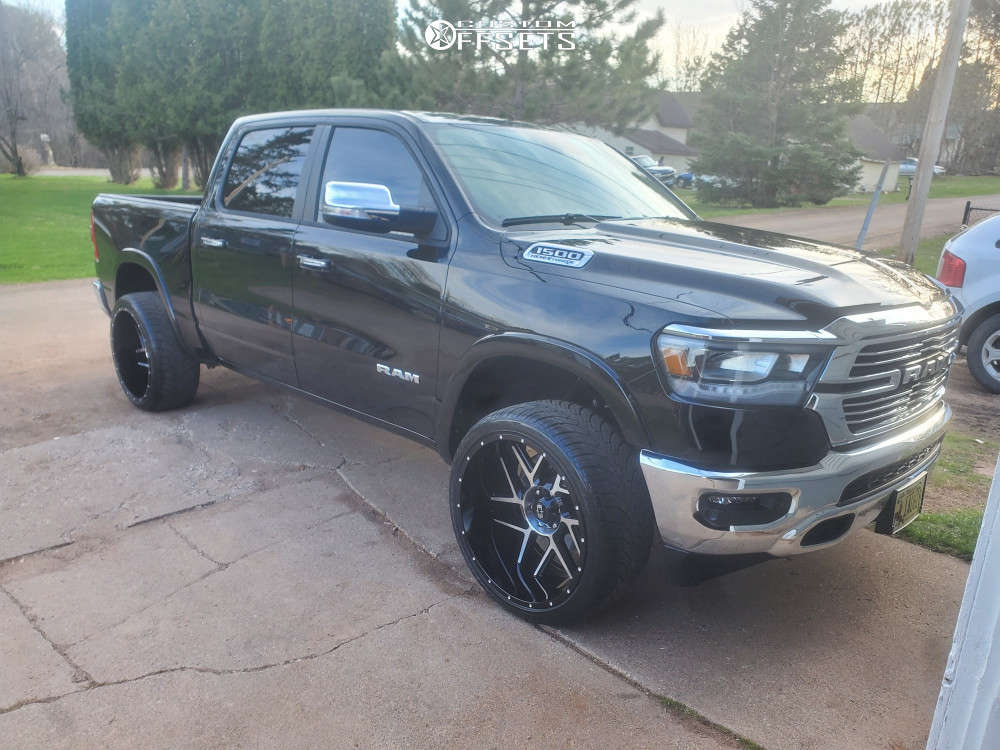 2021 Ram 1500 with 24x12 -57 Vision Sliver and 305/35R24 Atturo Az800 ...