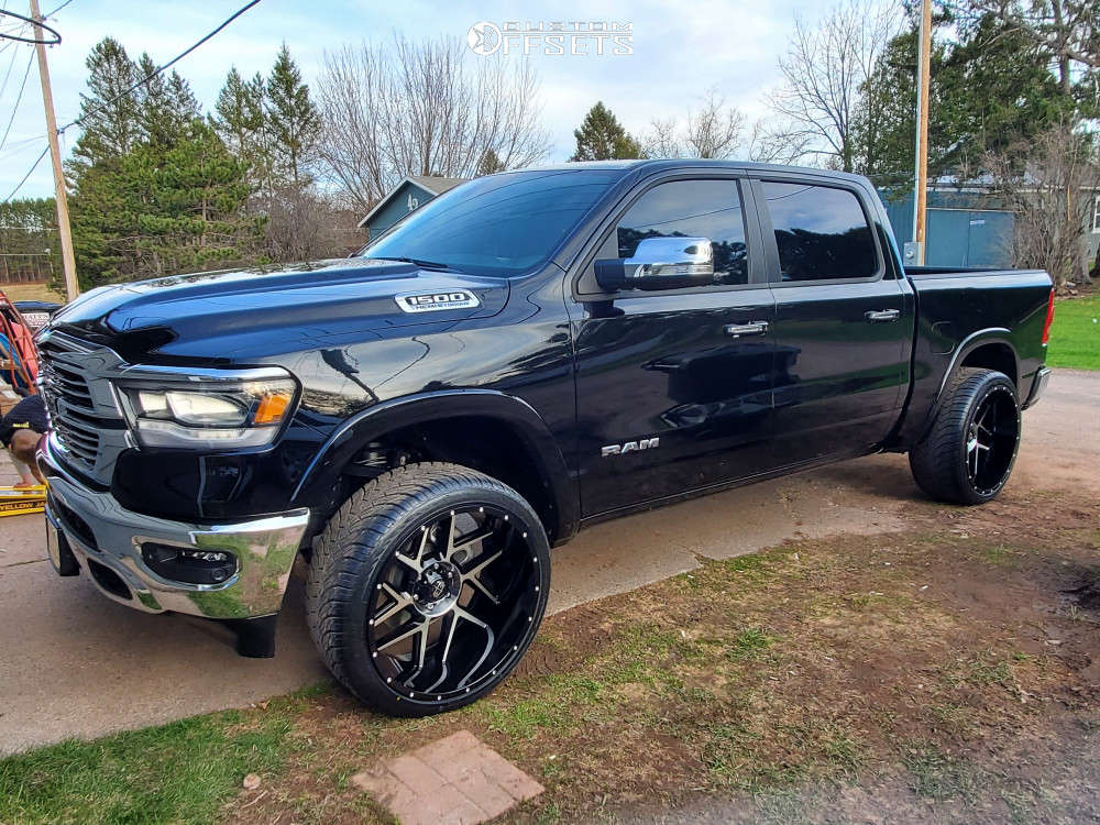 2021 Ram 1500 with 24x12 -57 Vision Sliver and 305/35R24 Atturo Az800 ...