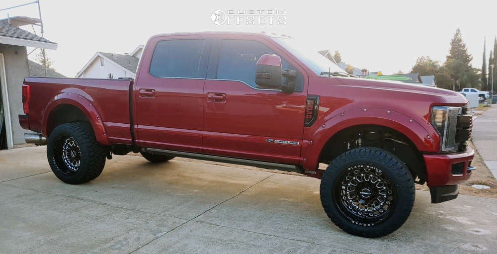 2017 Ford F-250 Super Duty with 22x12 -44 Black Rhino Centurion and 325 ...