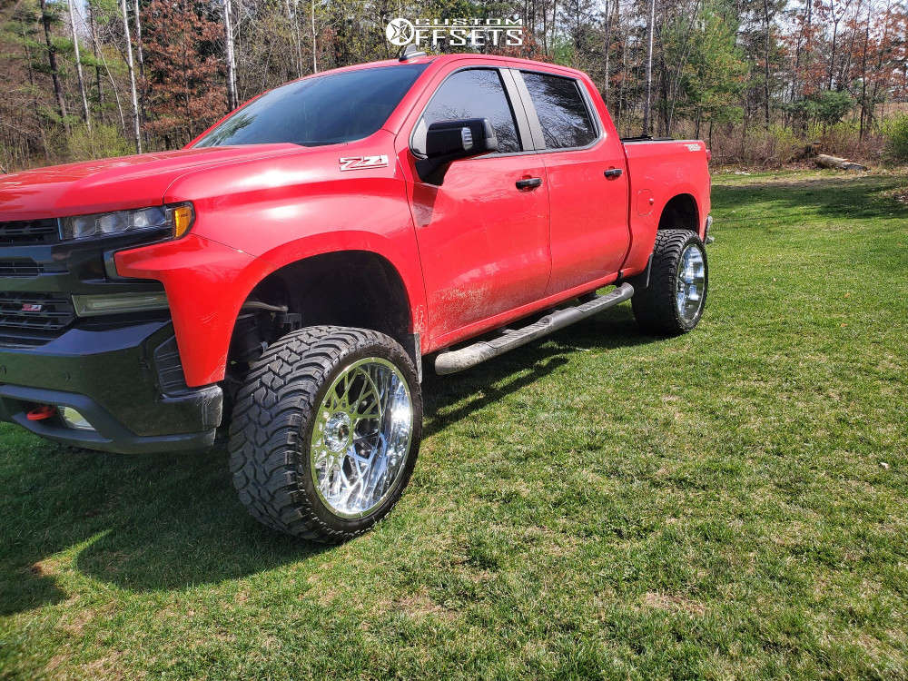 2019 Chevrolet Silverado 1500 with 24x12 -51 Vision Rocker and 35/13 ...