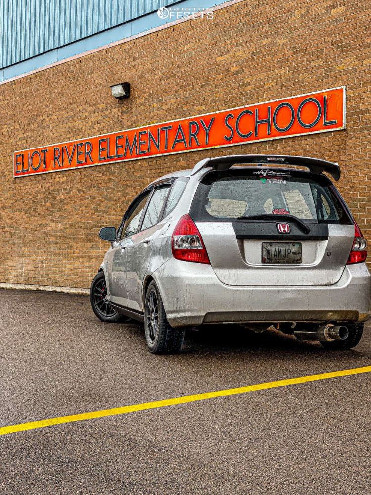 2007 Honda Fit with 15x6.5 38 Dai Alloys Dw100 and 195/55R15 Kumho Solus Kh16 and Lowering ...