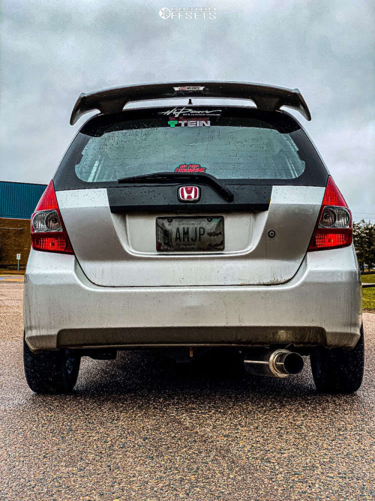 2007 Honda Fit with 15x6.5 38 Dai Alloys Dw100 and 195/55R15 Kumho Solus Kh16 and Lowering ...