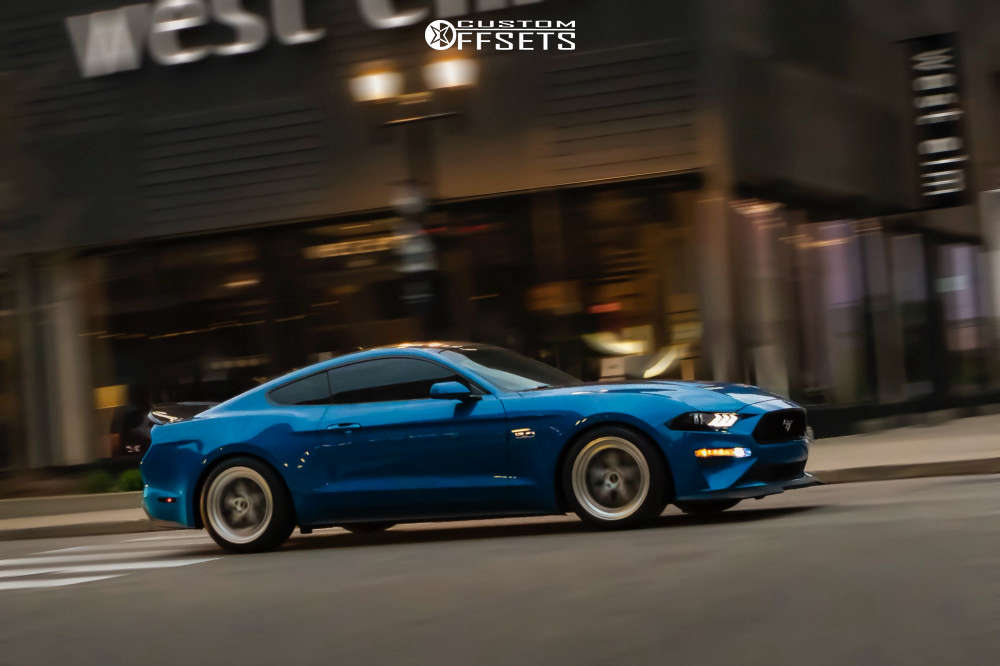 2020 Ford Mustang with 19x9.5 22 ESR Cs2 and 255/40R19 Continental ...