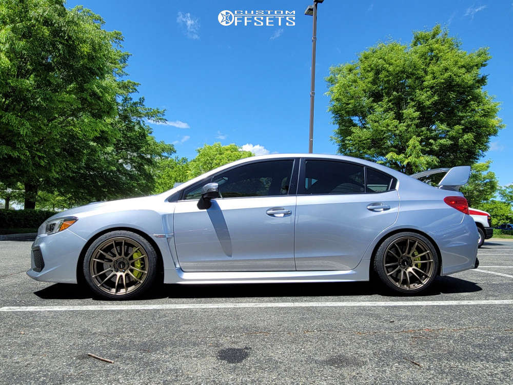 2019 Subaru WRX STI with 18x9.5 38 AVID1 AV20 and 255/35R18 Federal ...
