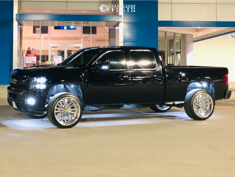 2009 Chevrolet Silverado 2500 HD with 24x12 -60 American Force Quantum ...