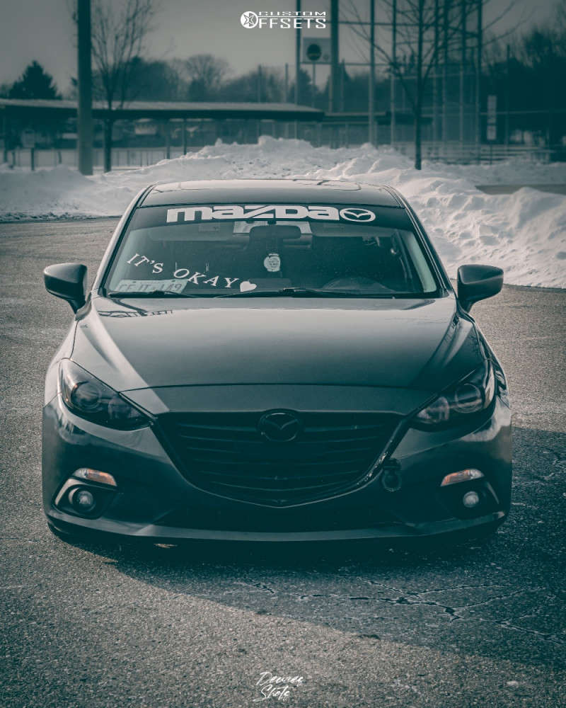 2015 Mazda 3 with 18x8 40 Fast Wheels Fc04 and 225/45R18 Laufenn S Fit ...