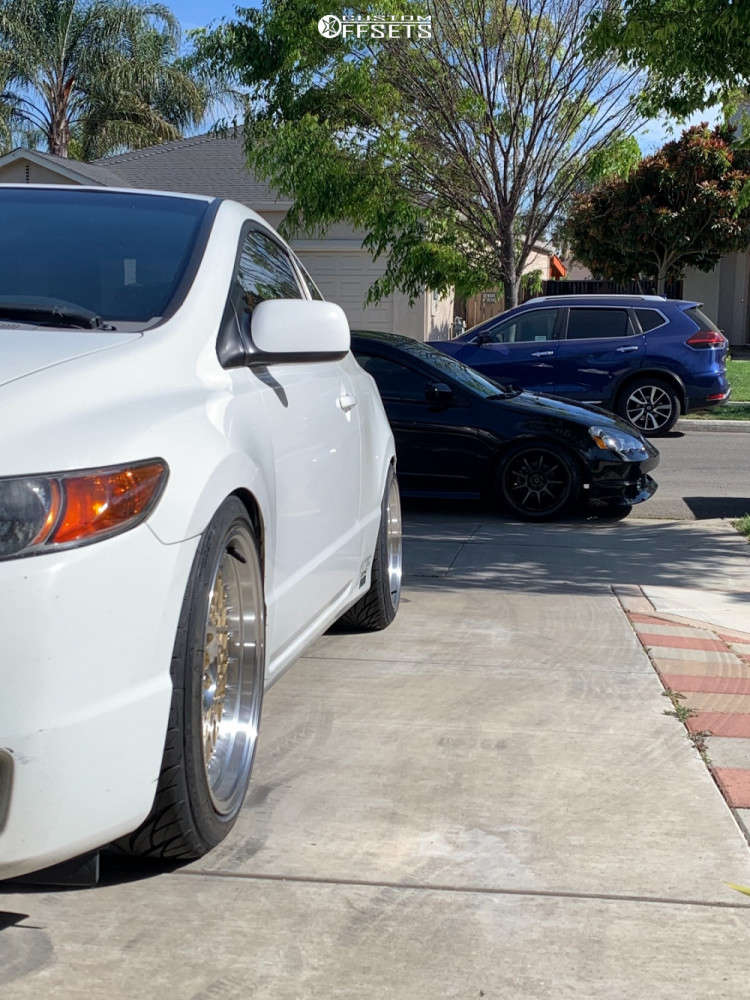 2008 Honda Civic with 17x9 30 JNC Jnc031 and 215/45R17 Federal SS595 ...