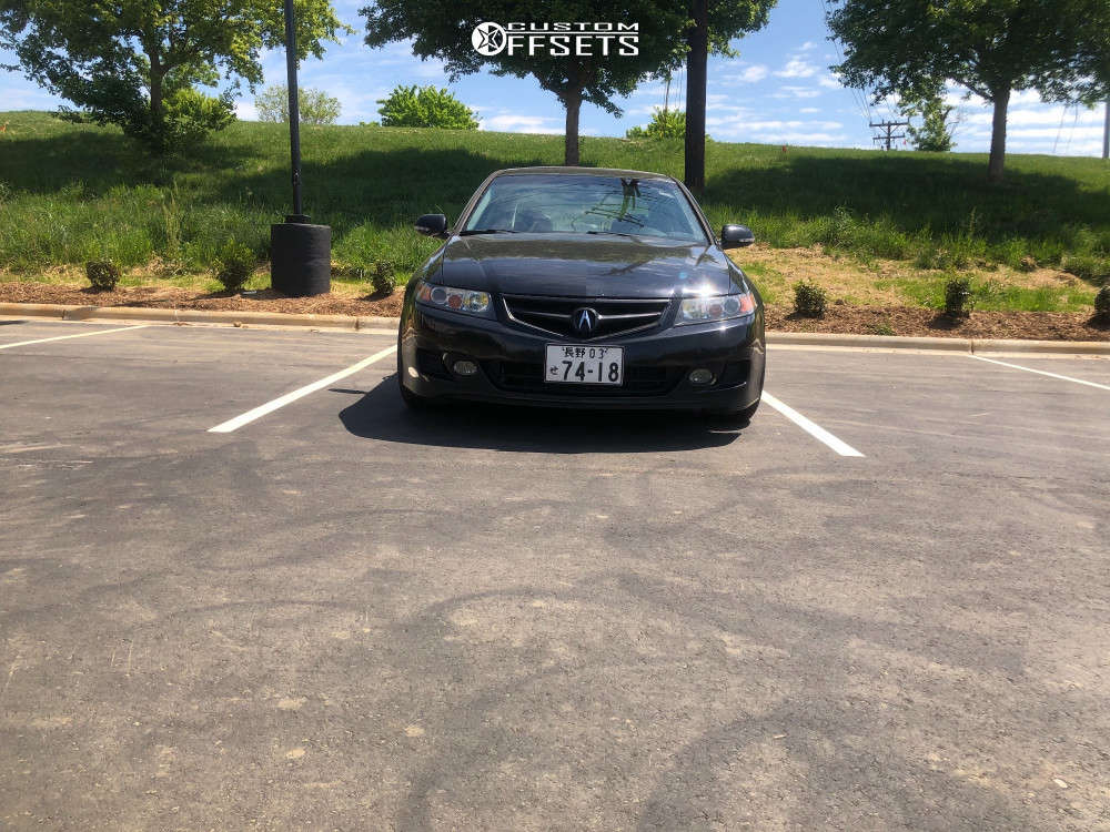 2008 Acura TSX with 18x9.5 35 ESR Sr12 and 225/40R18 Continental ...