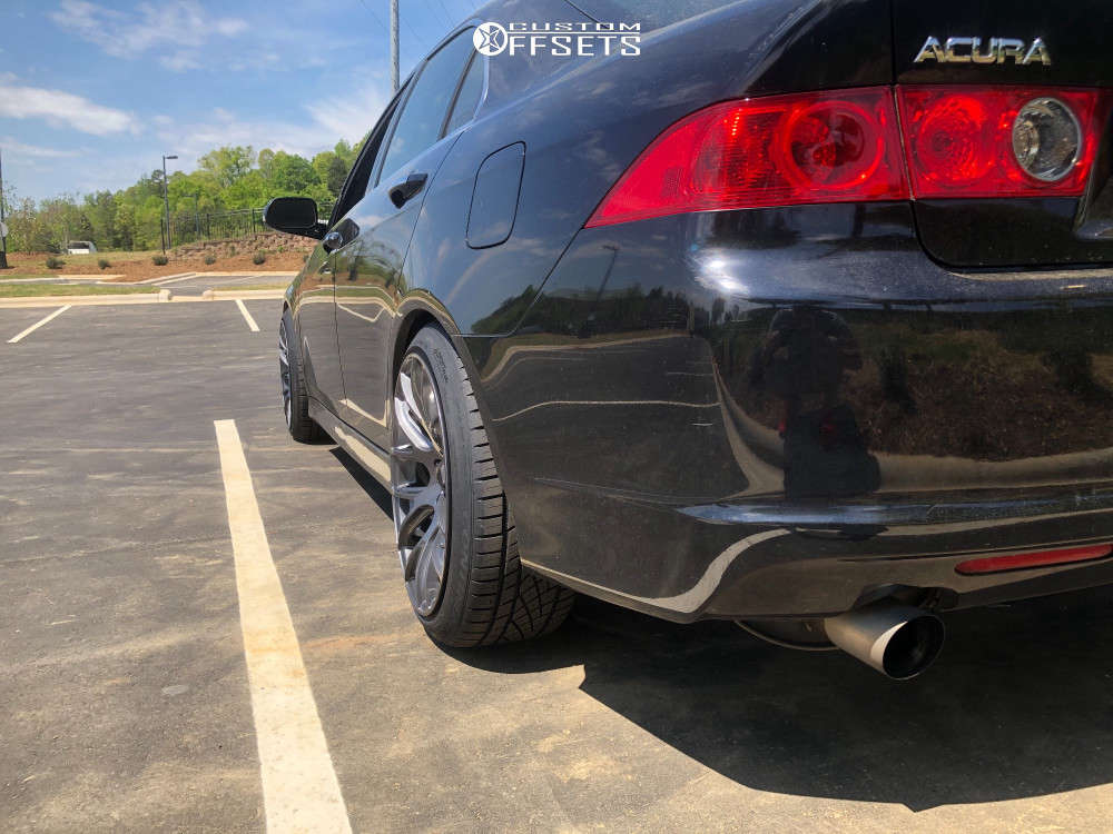 2008 Acura TSX with 18x9.5 35 ESR Sr12 and 225/40R18 Continental ...