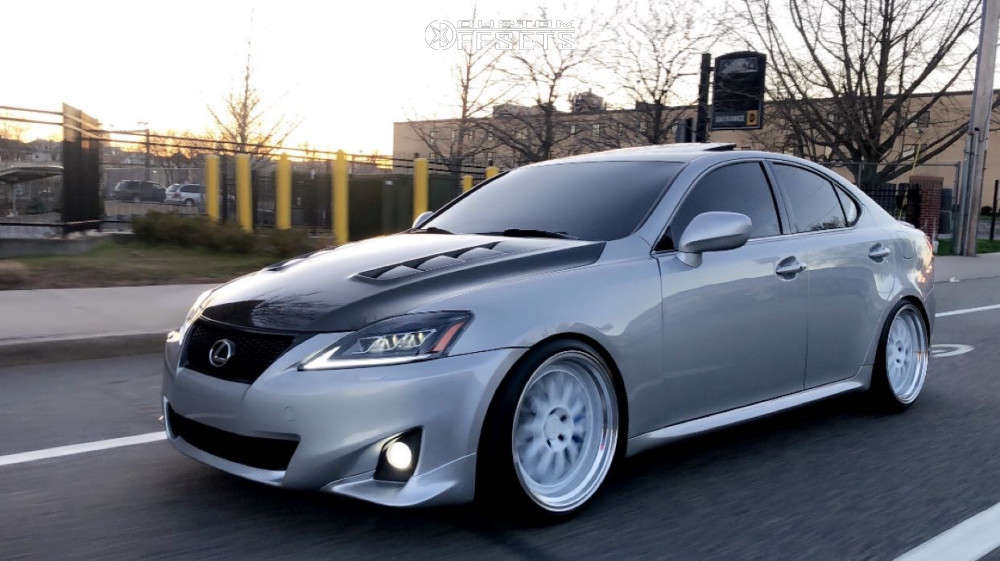 2008 Lexus IS350 with 19x9.5 22 ESR Sr01 and 225/35R19 Federal SS595 ...