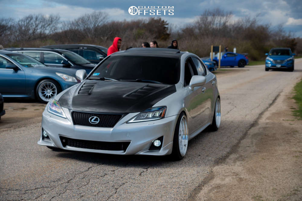 2008 Lexus IS350 with 19x9.5 22 ESR Sr01 and 225/35R19 Federal SS595 ...