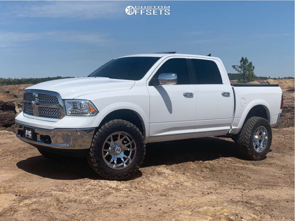 2016 Ram 1500 with 20x10 -19 Hostile Rage and 35/12.5R20 Nitto Trail ...
