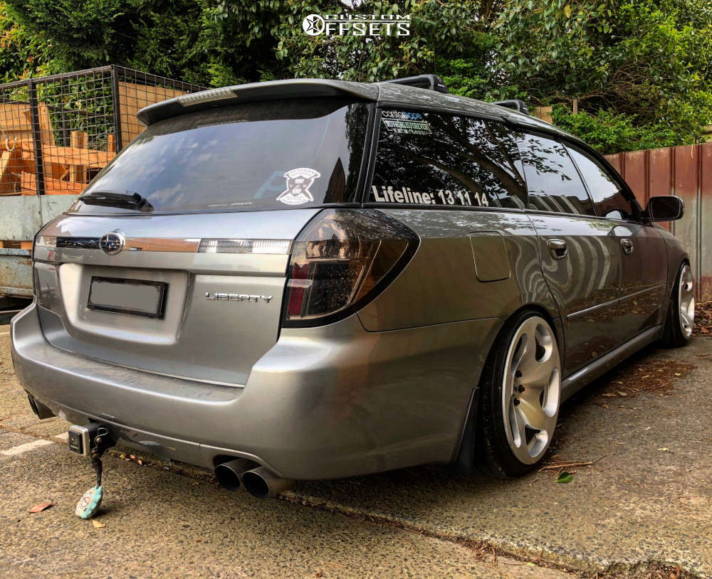 2007 Subaru Legacy with 18x9.5 35 WatercooledIND Cc10 and 215/30R18 ...