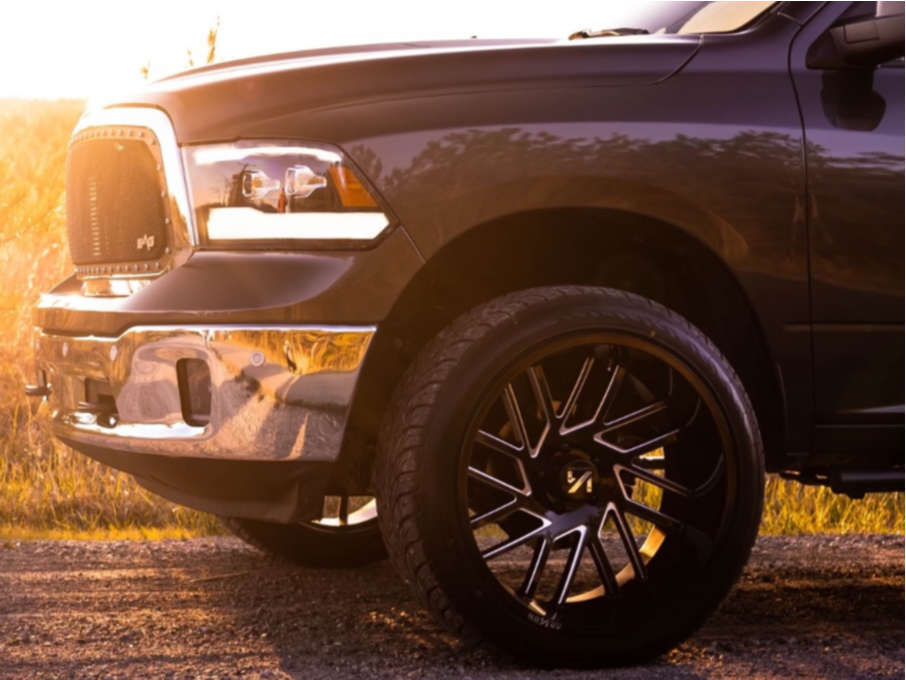 2017 Ram 1500 with 24x12 -51 ARKON OFF-ROAD Mandela and 295/40R24 ...