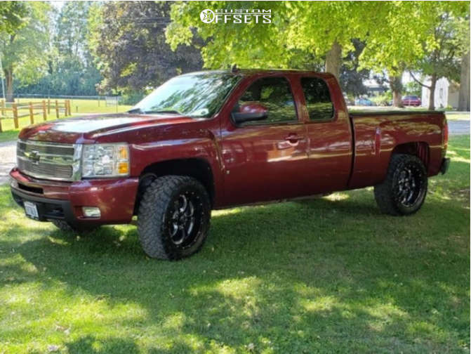 2009 Chevrolet Silverado 1500 with 20x9 -12 BMF Novakane and 285/60R20 ...