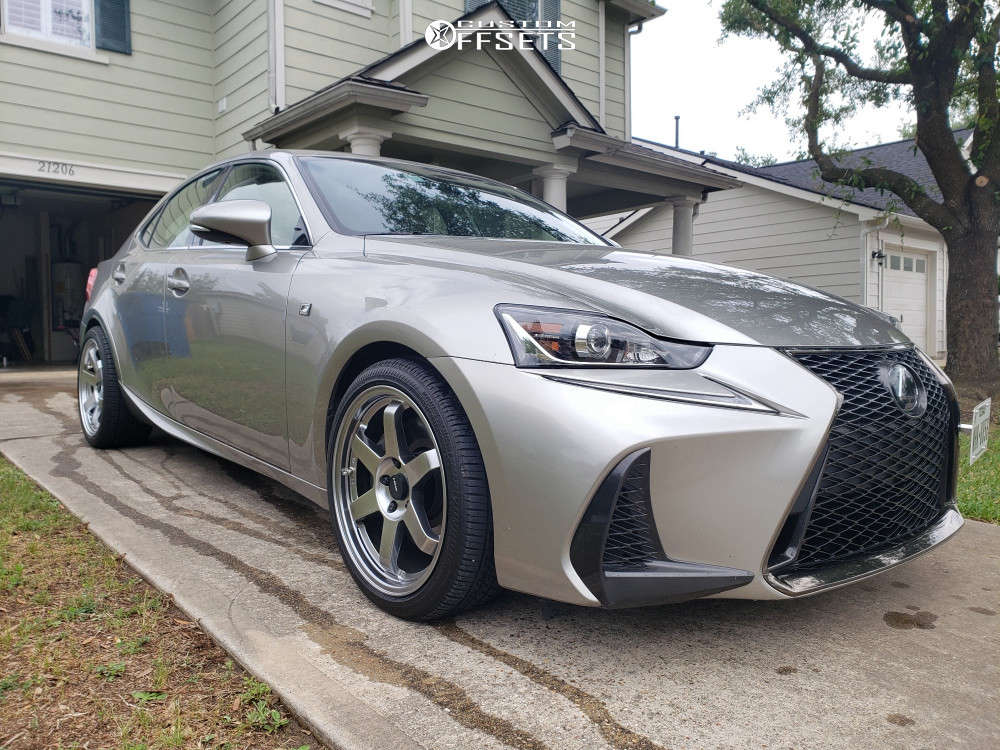 2017 Lexus IS200t with 18x8 35 AVID1 AV6 and 225/40R18 Bridgestone ...
