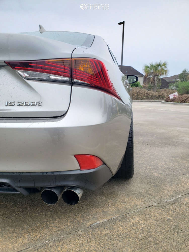 2017 Lexus IS200t with 18x8 35 AVID1 AV6 and 225/40R18 Bridgestone ...